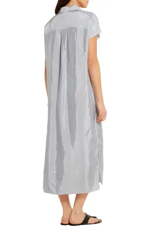 Alexander Wang Striped Satin Shirt Dress