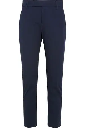 JIL SANDER Cottonblend Twill Tapered Pants - Navy
