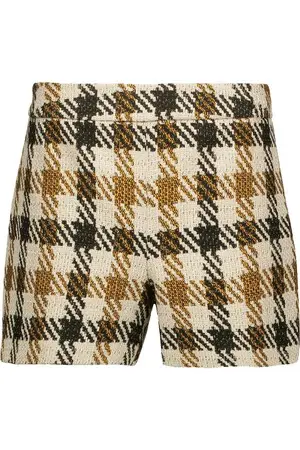 Alice + Olivia Alice Olivia Marisa Checked Tweed Shorts
