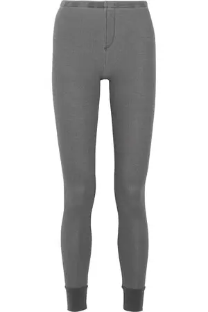 Splendid Nordic Waffleknit Stretch Micro Modal And Cottonblend Leggings - Gray
