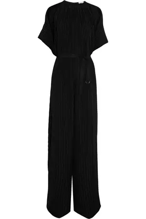Tome Matelassé Wideleg Jumpsuit - Black