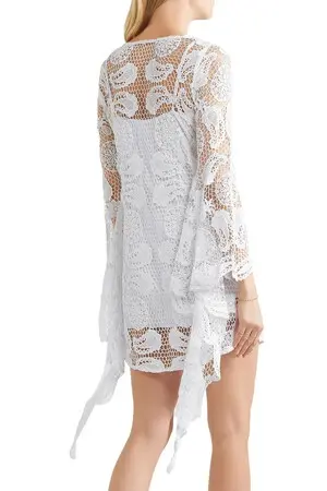 Miguelina Shirley Cotton Crocheted Lace Mini Dress