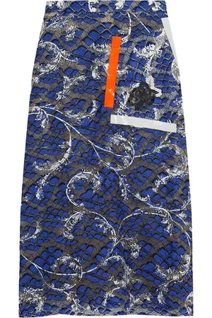 CHRISTOPHER KANE Sequined Lace And Mesh Skirt - Navy