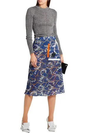 CHRISTOPHER KANE Sequined Lace And Mesh Skirt