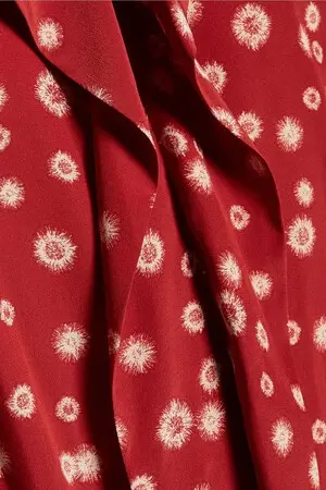 Tomas Maier Ruffled Printed Silk Crepe De Chine Dress