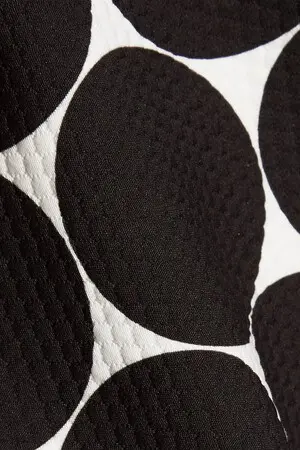 Michael Kors Cropped Polka Dot Matelassé Top