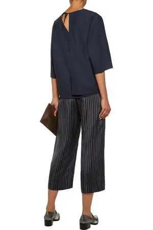 Acne Studios Draped Woolblend Crepe Top