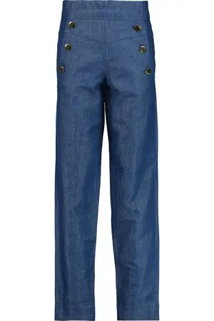 Co Highrise Tapered Jeans - Blue