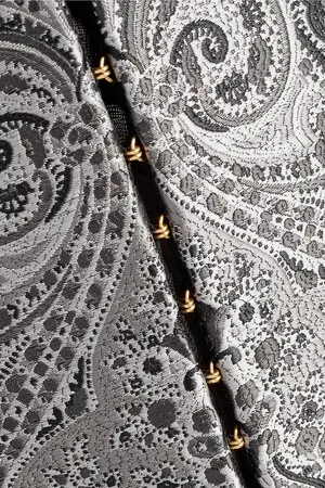 Balmain Pleated Brocade Mini Skirt