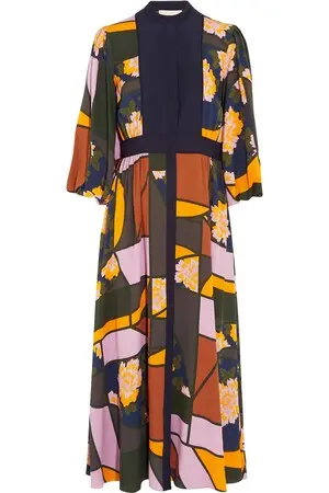 ROKSANDA Gallen Printed Silk Chiffon Maxi Dress