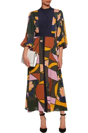 ROKSANDA Gallen Printed Silk Chiffon Maxi Dress