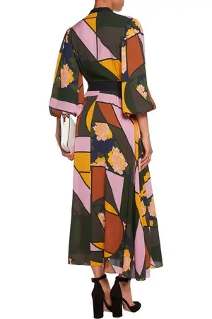 ROKSANDA Gallen Printed Silk Chiffon Maxi Dress