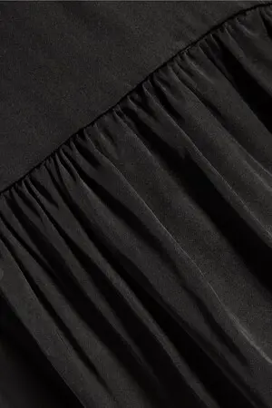 Raquel Allegra Gathered Satin Mini Dress