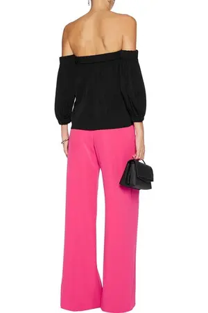 MILLY Offtheshoulder Stretchsilk Top