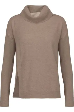 Duffy Ribbed Cashmere Turtleneck Sweater - Mushroom