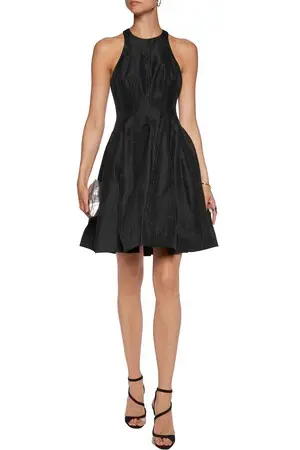 Halston Satinjacquard Mini Dress