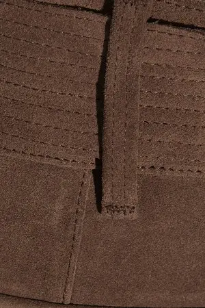 FRAME Le Patch Pocket Belted Suede Shorts
