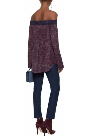 Derek Lam 10 Crosby Offtheshoulder Shirred Printed Silkvoile Top