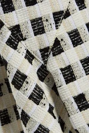 Derek Lam 10 Crosby Ruffled Checked Cottonblend Tweed Mini Skirt