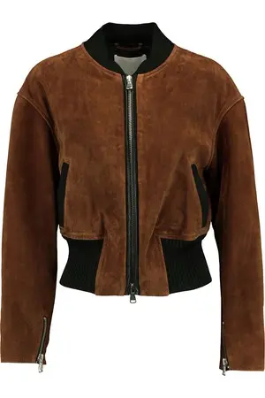 3.1 Phillip Lim Suede Jacket - Brown