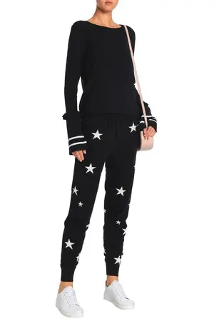 Chinti & Parker Star Intarsia Cashmere Track Pants