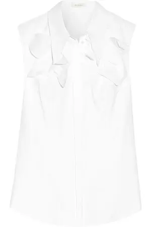 DELPOZO DELPOZO Appliquéd Cotton-Poplin Shirt