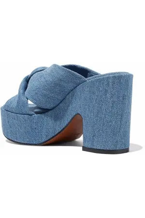 Clergerie Esther Denim Platform Mules