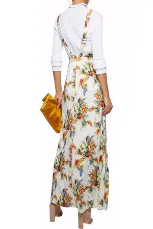 Haute Hippie Floralprint Voile Maxi Dress