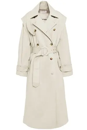 Zimmermann Super Eight Crinkled Cottonblend Gabardine Trench Coat