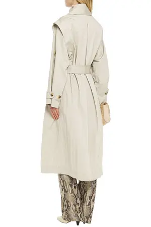 Zimmermann Super Eight Crinkled Cottonblend Gabardine Trench Coat