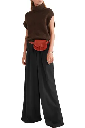 Vanessa Seward Charlotte Woolblend Crepe Wideleg Pants