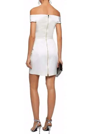 Roland Mouret Off-the-shoulder Draped Mini Dress