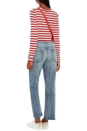Current/Elliott Faded Midrise Straightleg Jeans