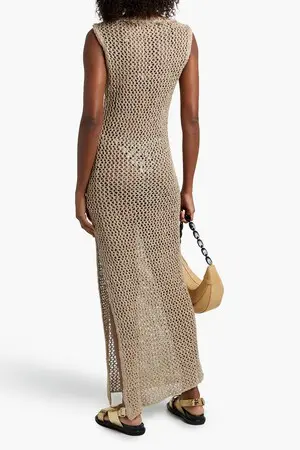 Alanui Frayed Openknit Maxi Dress