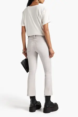 Off-White Cropped Stretchleather Bootcut Pants