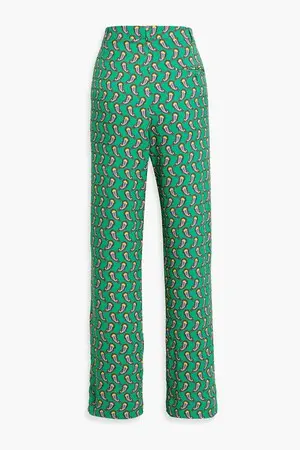 Etro Printed Twill Straightleg Pants