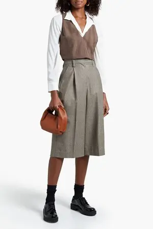 Brunello Cucinelli Cropped Beadembellished Satin Vest