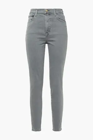 J Brand Leenah Highrise Skinny Jeans - Gray