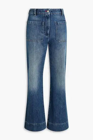 Victoria Beckham Alina Highrise Flared Jeans - Mid Denim