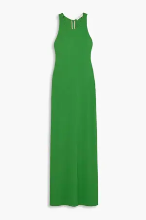 Tibi Serpentine Stretchjersey Midi Dress - Green