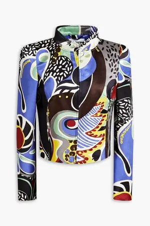 Moschino Printed Cottonblend Jacket - Multicolor