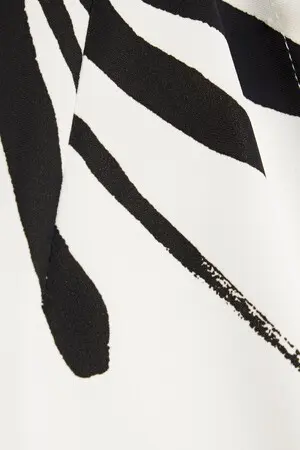 Oscar De La Renta Cutout Printed Crepe Maxi Dress