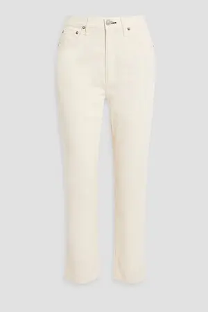 Rag & Bone Midrise Straightleg Jeans - Ivory