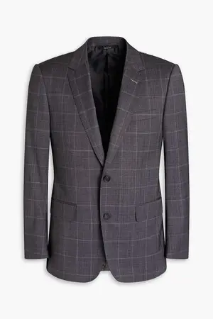 Dunhill Checked Wool Blazer - Dark Gray