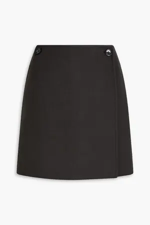 HOLZWEILER Wool-blend Wrap Mini Skirt