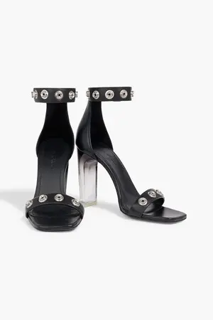 Rick Owens Snaps Eyeletembellished Leather Sandals
