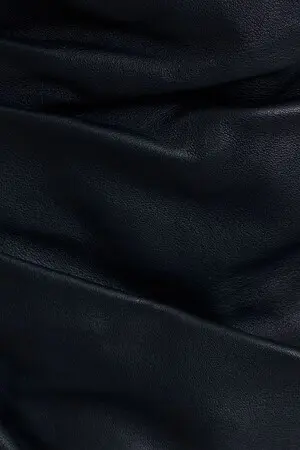 Proenza Schouler Strapless Draped Leather Top
