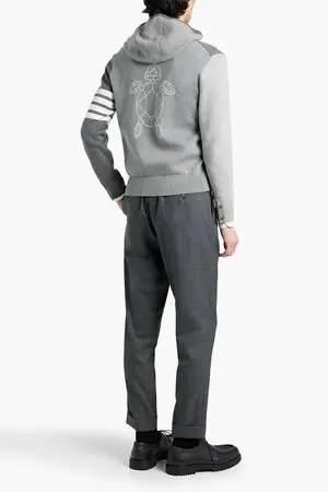 Thom Browne Zip-up Hoodie With Intarsia Detailing