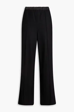 Vince Woolblend Felt Wideleg Pants - Black