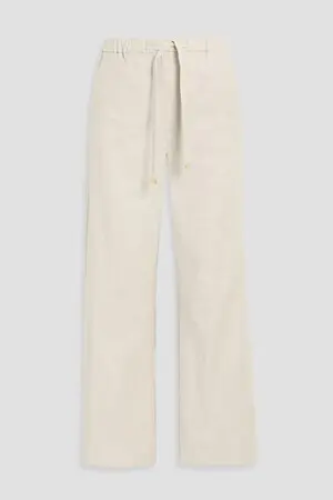 Max Mara America Linenblend Twill Wideleg Pants - Ecru